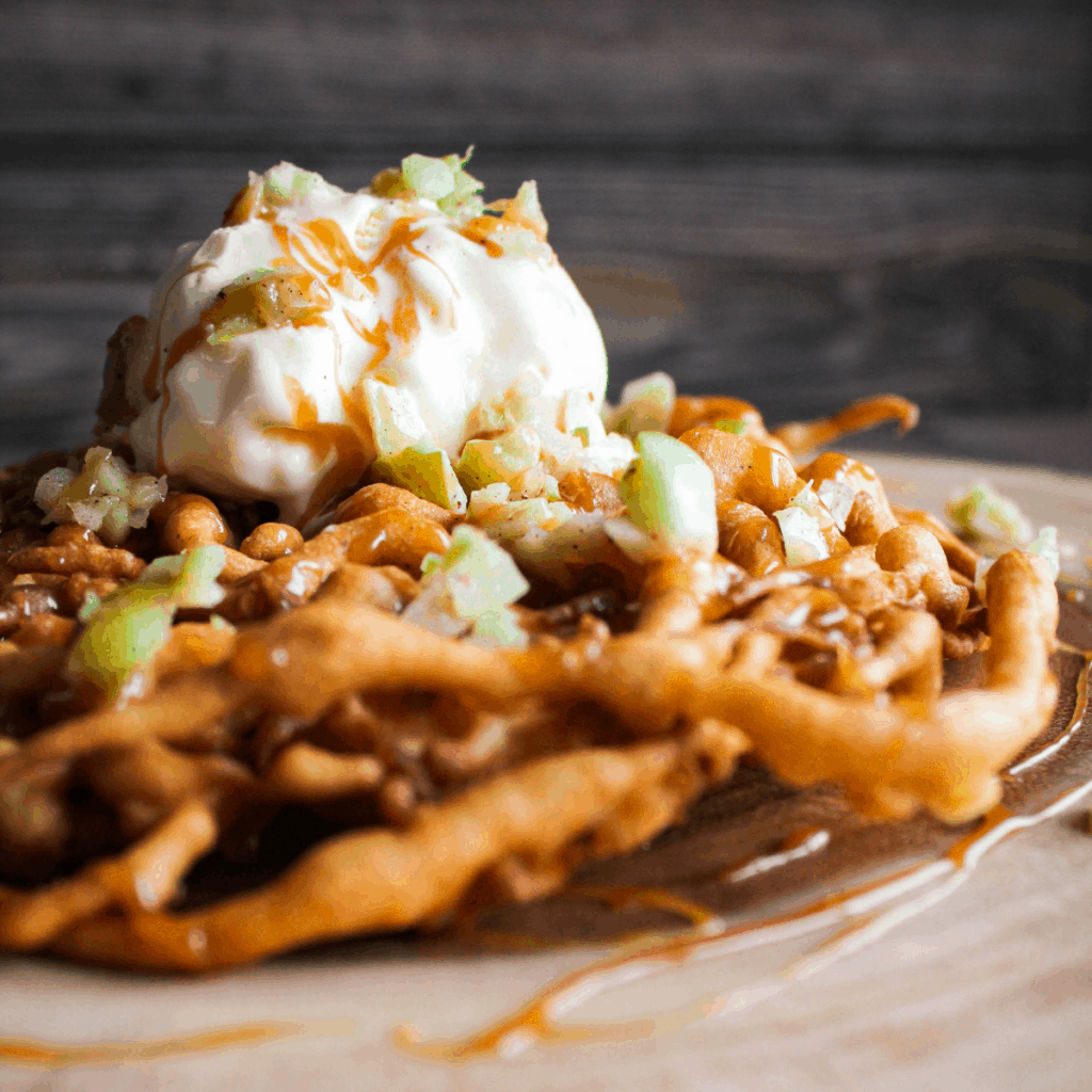 Caramel Apple Funnel Cake - Tao of Spice