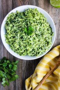 Cilantro Lime Spinach Rice - Tao of Spice