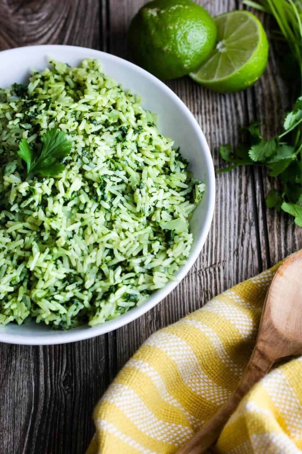 Cilantro Lime Spinach Rice - Tao of Spice
