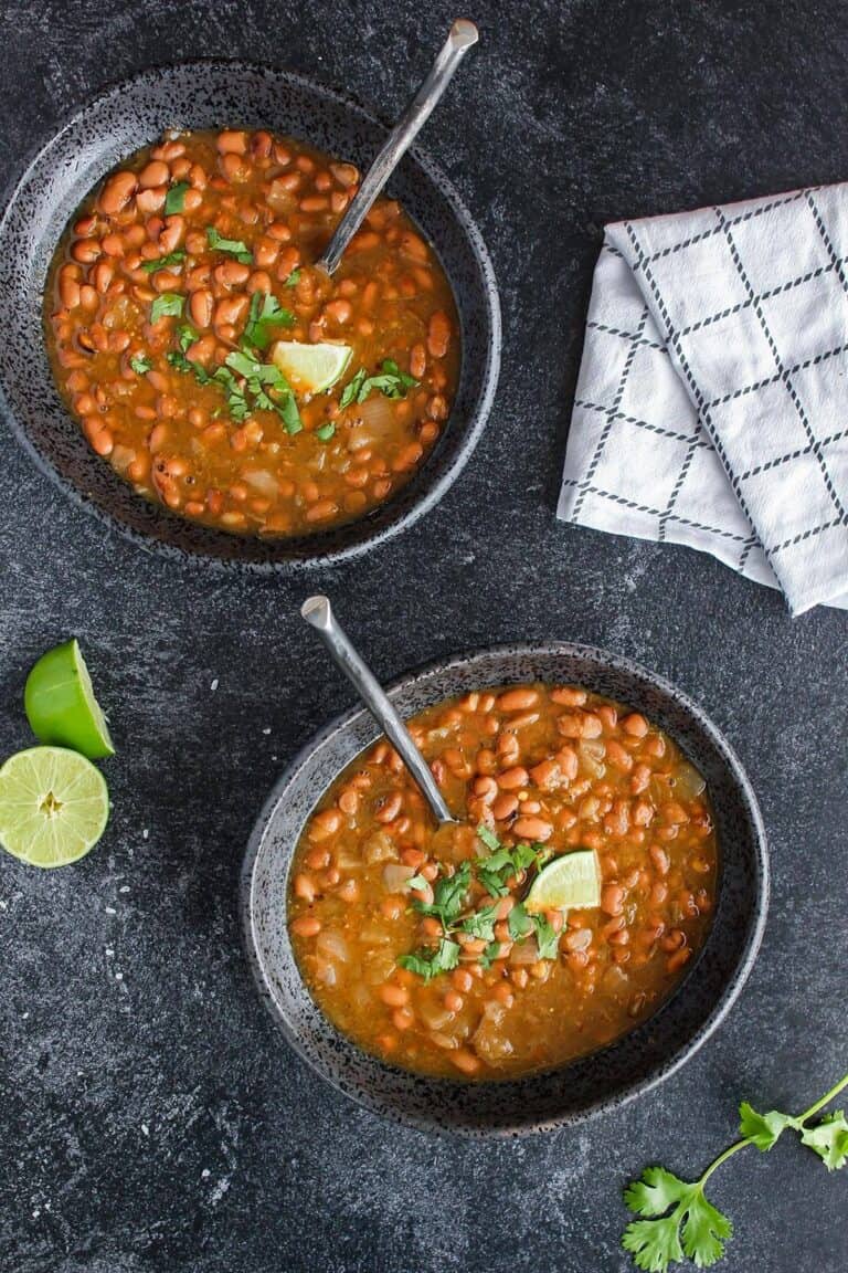 Salsa Verde Pinto Beans - Tao of Spice