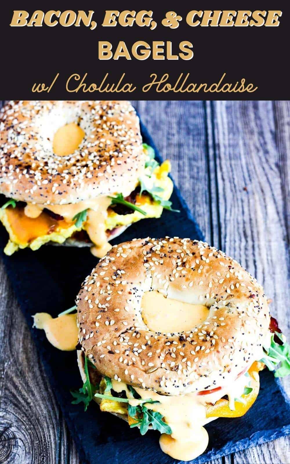 Bacon, Egg, and Cheese Bagel w/ Cholula Hollandaise - Tao of Spice