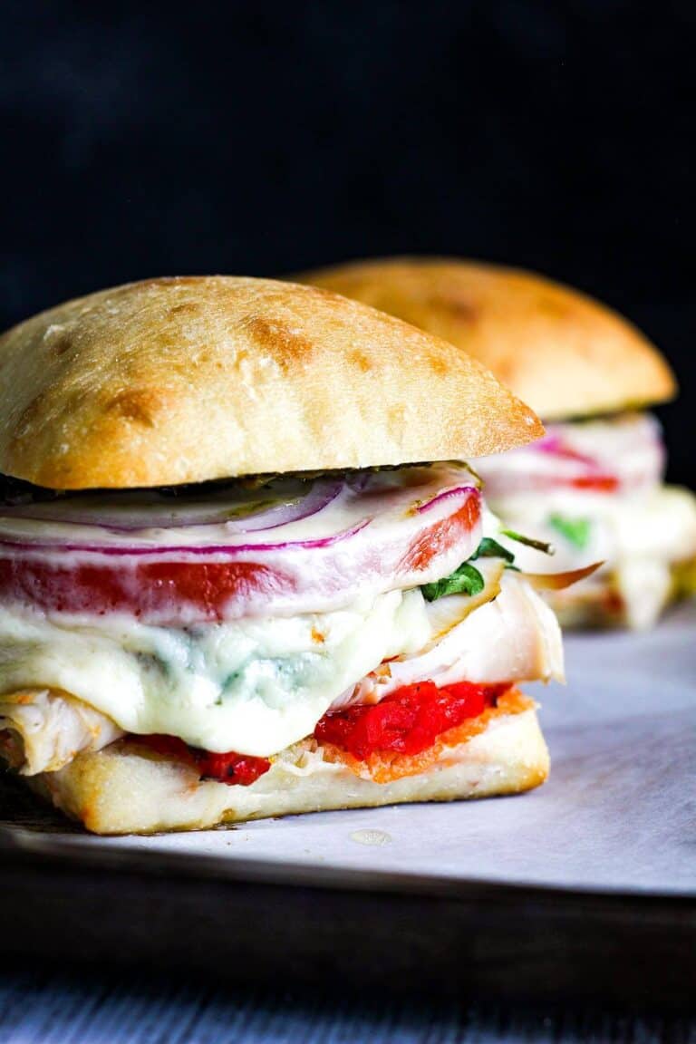 Turkey Pesto Sandwich on Ciabatta - Tao of Spice