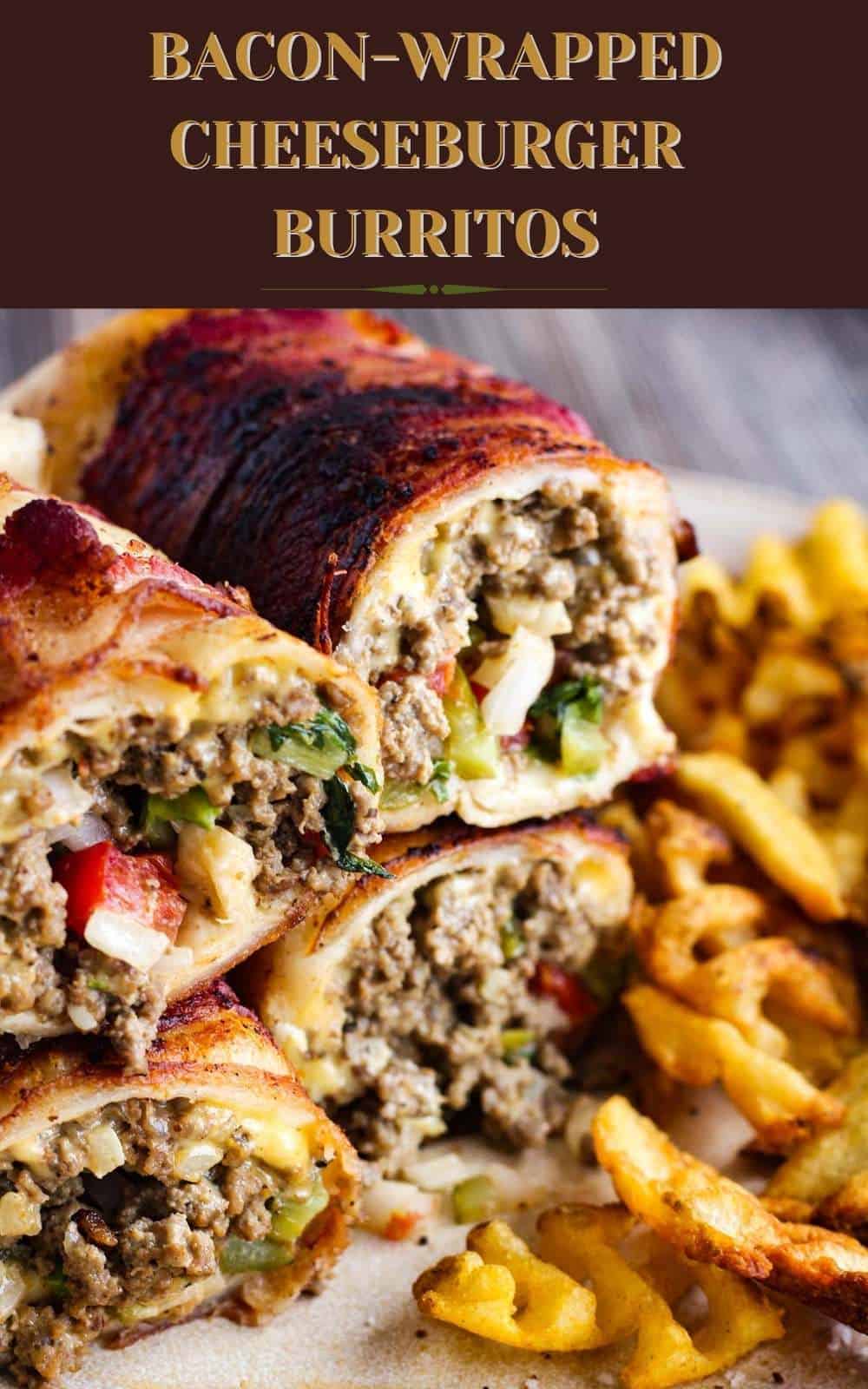 Bacon-Wrapped Cheeseburger Burritos - Tao of Spice
