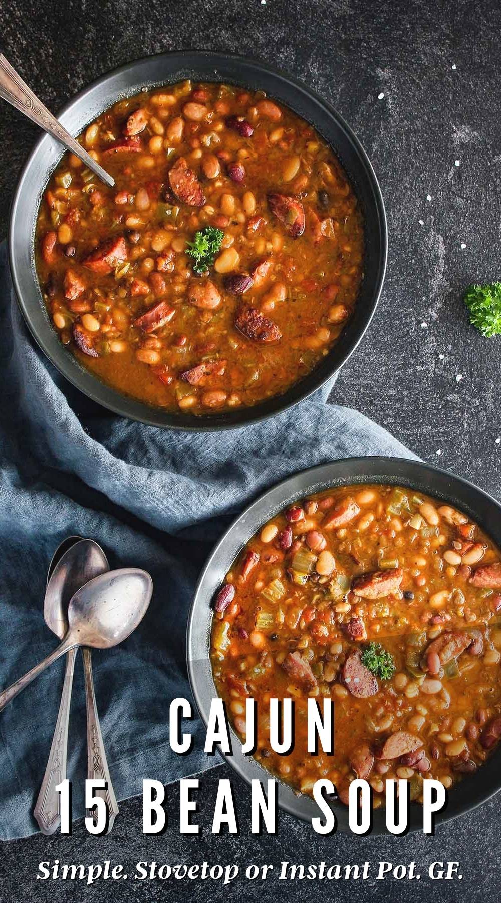 Cajun 15 Bean Soup - Stovetop or Instant Pot - Tao of Spice