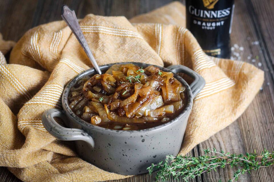 Guinness Braised Onions - Tao of Spice