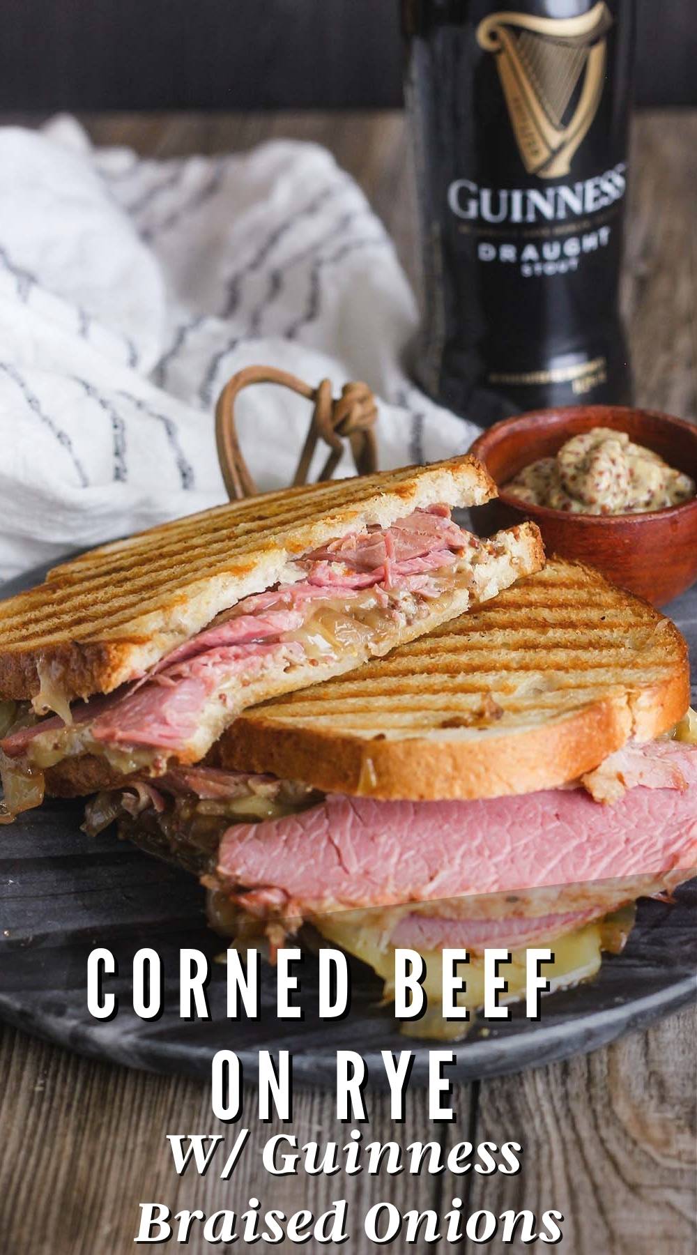 Corned Beef on Rye with Guinness Braised Onions - Tao of Spice