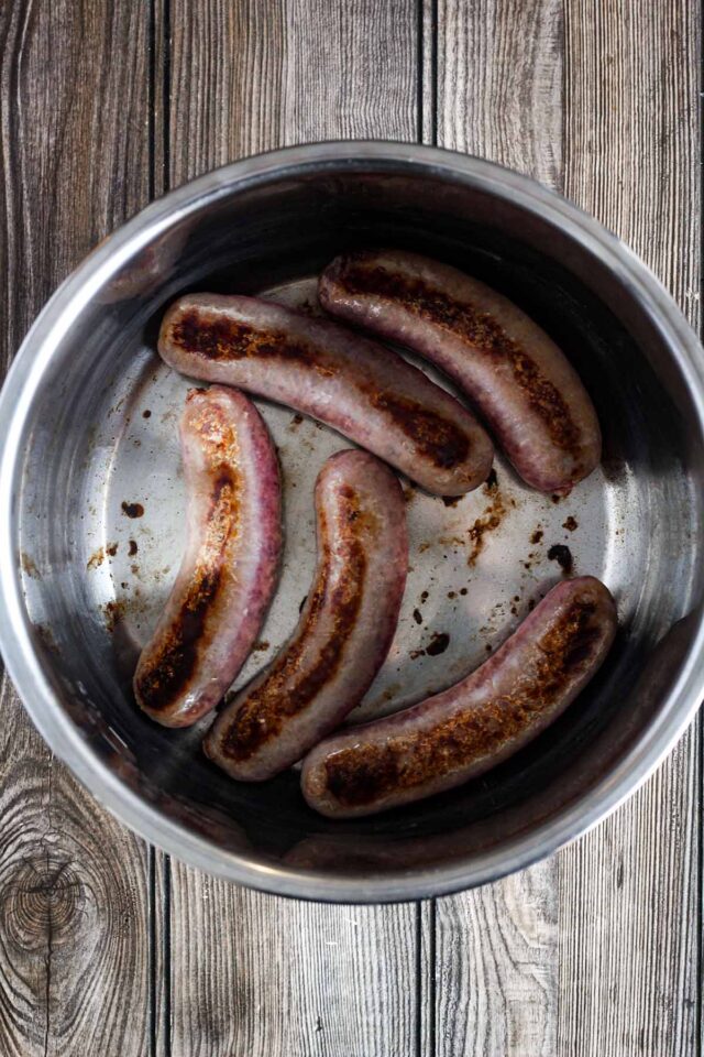 Instant Pot Brats with Sauerkraut - Tao of Spice