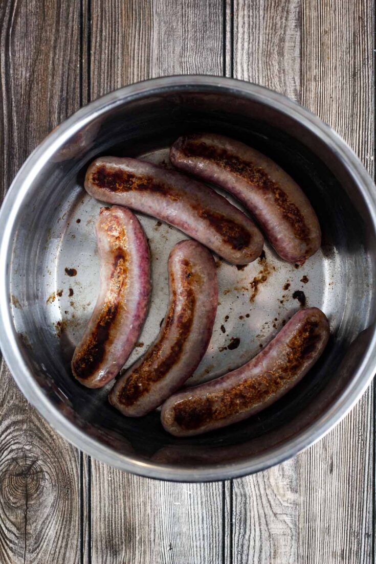 Instant Pot Brats with Sauerkraut - Tao of Spice